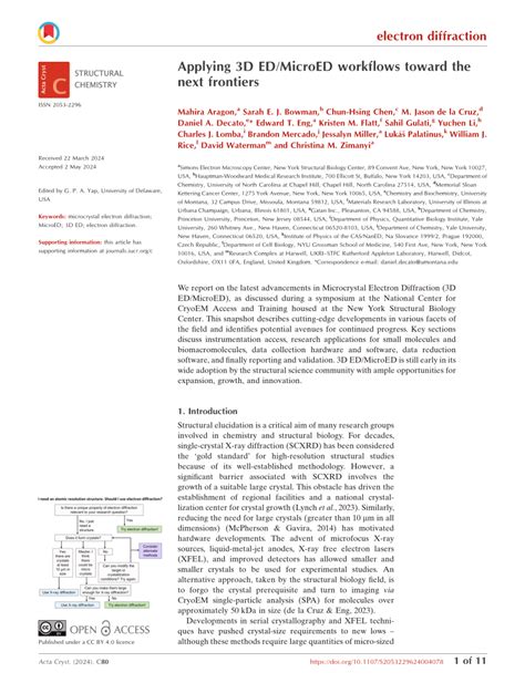 Pdf Applying 3d Ed Microed Workflows Toward The Next Frontiers