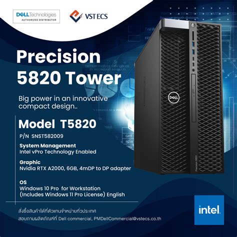 Precision 5820 Tower Big Power In An Innovative Compact Design Vst