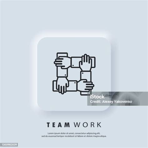 團隊合作圖示社區商業夥伴關係標誌古爾雙手合在一起 手腕向量非形態 Ui Ux 白色使用者介面 Web 按鈕畸形向量圖形及更多一組物體圖片