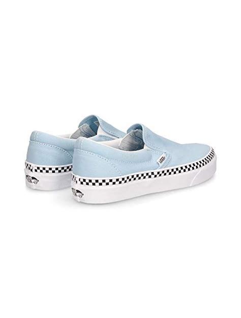Buy Vans Classic Slip On Check Foxing Cool Blue Online Topofstyle