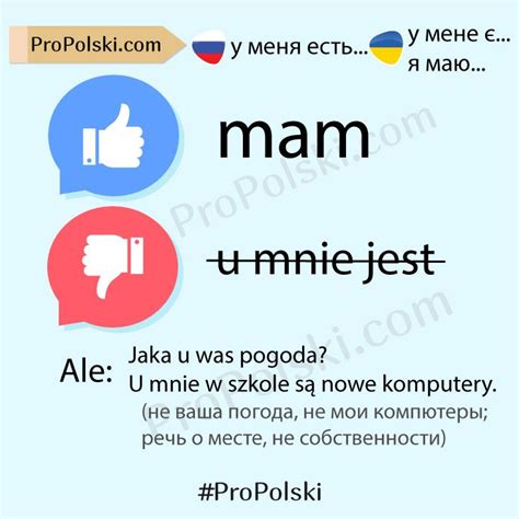 Конструкция Mam в польском языке Polish Language Language Poland