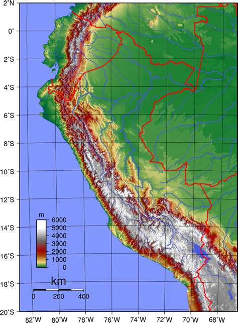 Topographic Map Of Peru Geography Peru Peru Travel