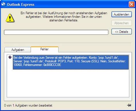 INet You Net Fehler X Ccc Beim E Mail Versand Empfang
