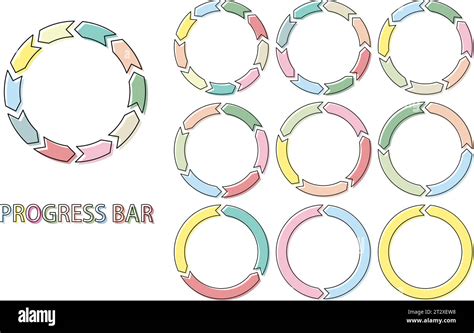 Simple Colorful Progress Bar And Infographic Vector Illustration Stock Vector Image And Art Alamy