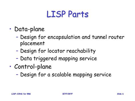 Ppt Lisp Cons A Mapping Database Service Ietfirtf July 2007 Powerpoint Presentation Id
