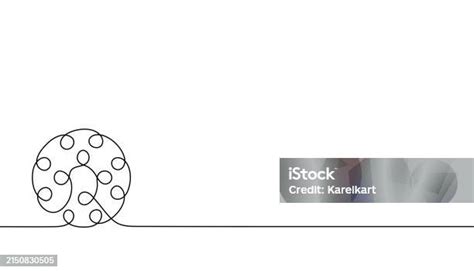 한 줄 피클볼 볼 연속 선 그리기 스포츠 공입니다 흰색 배경에 고립된 벡터 일러스트 레이 션의 실루엣 개념에 대한 스톡 벡터 아트 및 기타 이미지 Istock