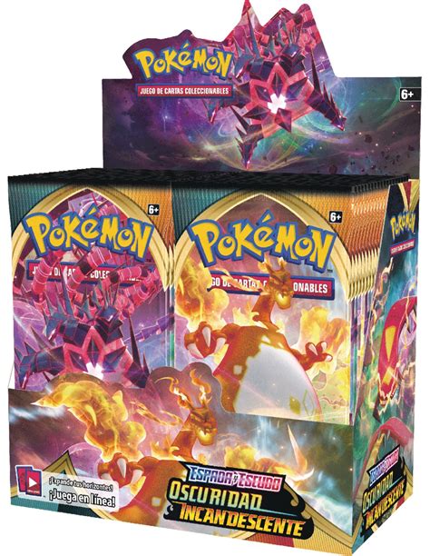 Pokémon Tcg Espada Y Escudo Oscuridad Incandescente Caja De Sobres