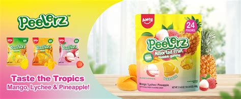 Amos Peelerz Assorted Peelable Gummy Variety Pack Mango
