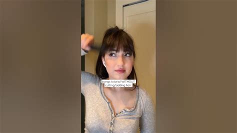 Viral Bangs Hairstyle No Cutting Or Adding Any Hair ️ Youtube
