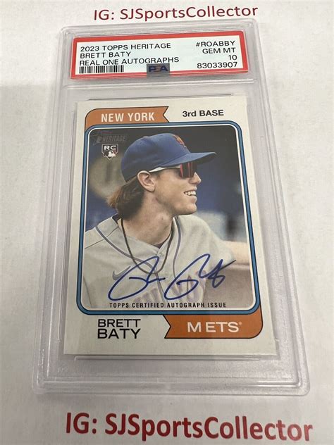 Brett Baty 2023 Topps Heritage Roa Bby Real One Autographs Price Guide