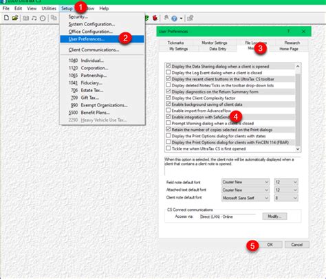 Ultratax Cs® Integration Safesend Returns