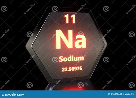 Sodium Na Chemical Element Sign With Atomic Number And Atomic Weight Chemical Element Of