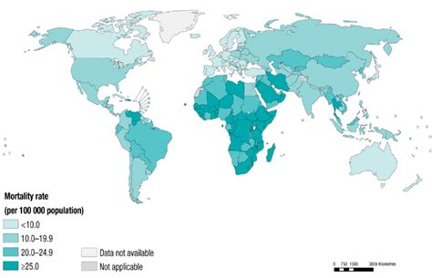 1 A Estimated Road Traffic Fatalities Per 100 000 Population In 2013