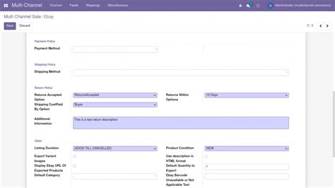 Odoo Multichannel EBay Connector Odoo EBay Connector