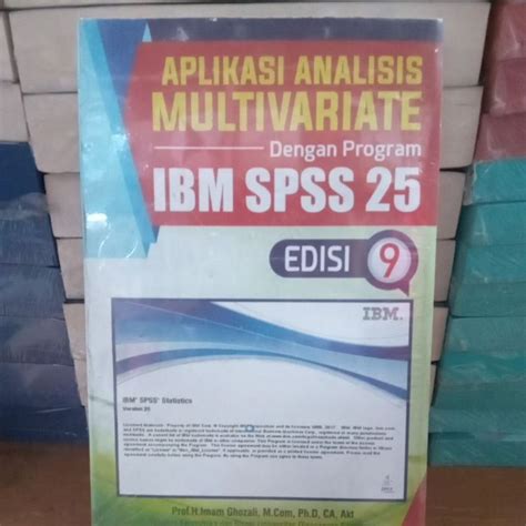 Jual Buku Aplikasi Analisis Multivariate Dengan Program Ibm Spss 25 Edisi 9 Shopee Indonesia