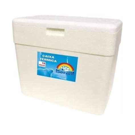 Caixa Térmica Isopor 18 Litros Gelo Cerveja Refri Isoterm No Shoptime