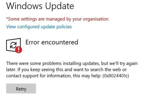 Solución de problemas Error de actualizaciones de Windows 0x8024401c en una PC con Windows