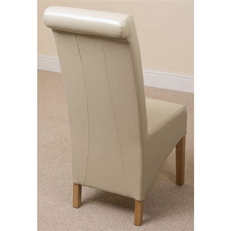 Kuba Small Dining Set 4 Ivory Chairs Oak Furniture King