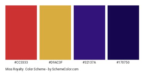 Miss Royalty Color Scheme Blue