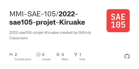 Github Mmi Sae Sae Projet Kiruake Sae Projet