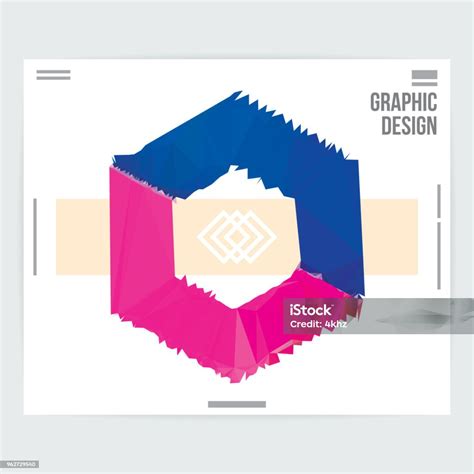 추상 육각형 모양 그래픽 디자인 포스터 레이아웃 서식 파일 구도에 대한 스톡 벡터 아트 및 기타 이미지 구도 기하 도형 다중 색상 Istock