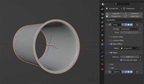 Circular Array Is Not Smooth At Merge Points Modeling Blender