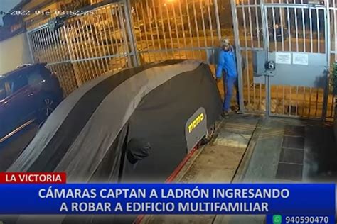 Ladrón Ingresa A Edificio Multifamiliar En La Victoria Y Se Lleva Hasta