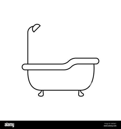 Outline Shower Logo Vector Concept Of Bathing And Washing Icon