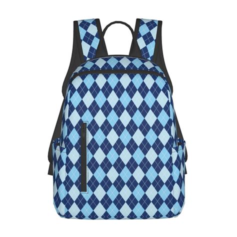 Xecao Blue Squares Print Backpack For Women Men Aesthetic Lightweight