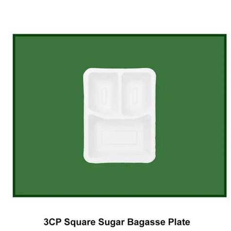 3cp Square Sugar Bagasse Plate At ₹ 6piece Bagasse Disposable Plate