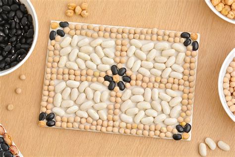Bean Mosaic Art One Little Project