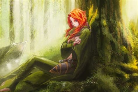 Fantasy Redhead Elf Magic Women Coolwallpapersme