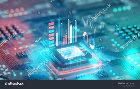 Chipset On Circuit Board Semiconductor Investment Stock Illustration