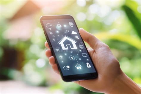 Experience A Smart Home Control System Via An Intuitive App That Enhances Daily Living Stock