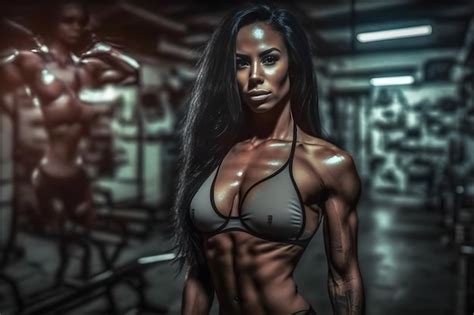 Premium Ai Image Fitness Woman In Training At The Gym Interior Neural