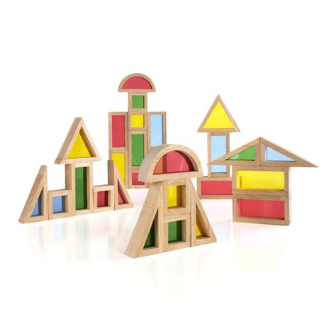 Rainbow Blocks Set 30 Pieces Toy Sense