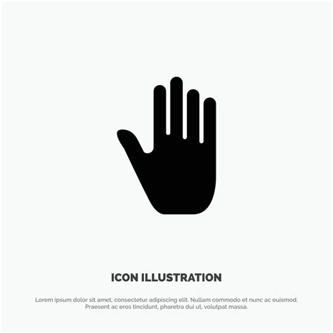 Body Language Gestures Hand Interface Solid Glyph Icon Vector 13282912