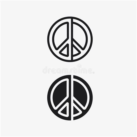 Peace Logo And Design Vector Illustration Concept Design Stock