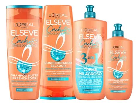 Elseve Cachos Longos Dos Sonhos Tratamento Kit 4 Produtos Frete Grátis