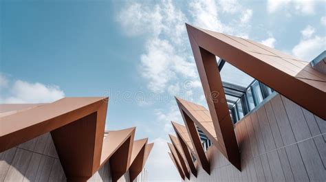 Modern Architectural Design Featuring Angular Structures And Geometric