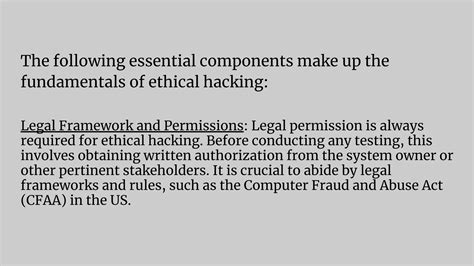 Ethical Hacking Understanding The Basics Ppt