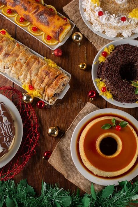 Assorted Desserts And Sweets For The Christmas Party Stock Image