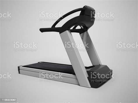체육관에서 훈련을 위한 현대 스포츠 디딜 방 아 3d 그림자와 함께 회색 배경에 렌더링 0명에 대한 스톡 사진 및 기타 이미지