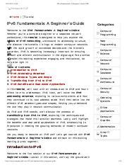 IPv6 Fundamentals A Beginner S Guide Learn The Basics Of IPv6 Course Hero