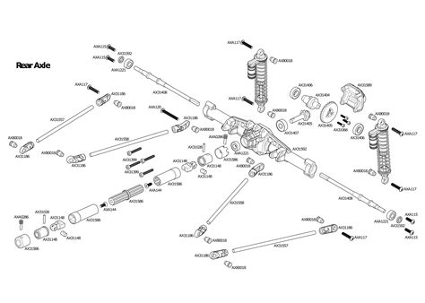 Exploded View Axial Scx10 Ii Chevrolet Blazer 1969 1 10 4wd Rtr Rear Part Astra