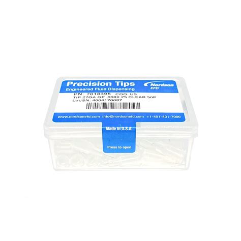 Nordson Efd Dispensing Tip 27 Gauge 200 µm Id 50 Box Voltera