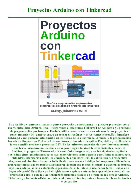 Download Free Pdf Proyectos Arduino Con Tinkercad By M Eng Johannes Wild
