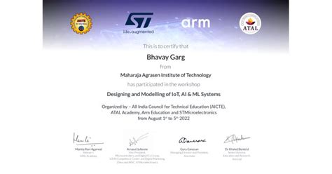 Bhavay Garg On Linkedin Arm India Designing And Modelling Of Iot Ai