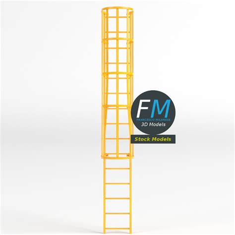 Modular Ladder With Cage By Francescomilanese85 3docean