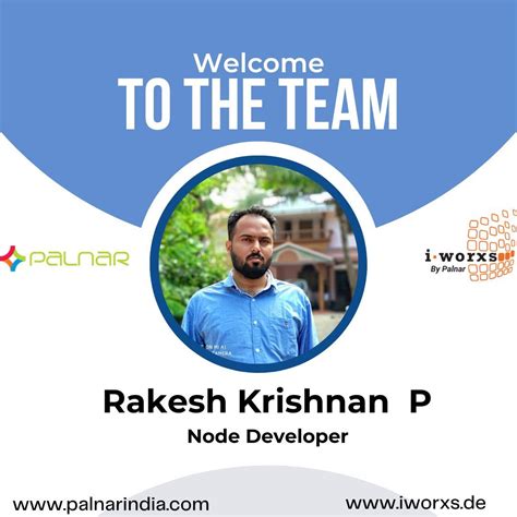 Palnar On Linkedin Congratulations Rakesh Krishnan On Joining The Team We Are Delighted To